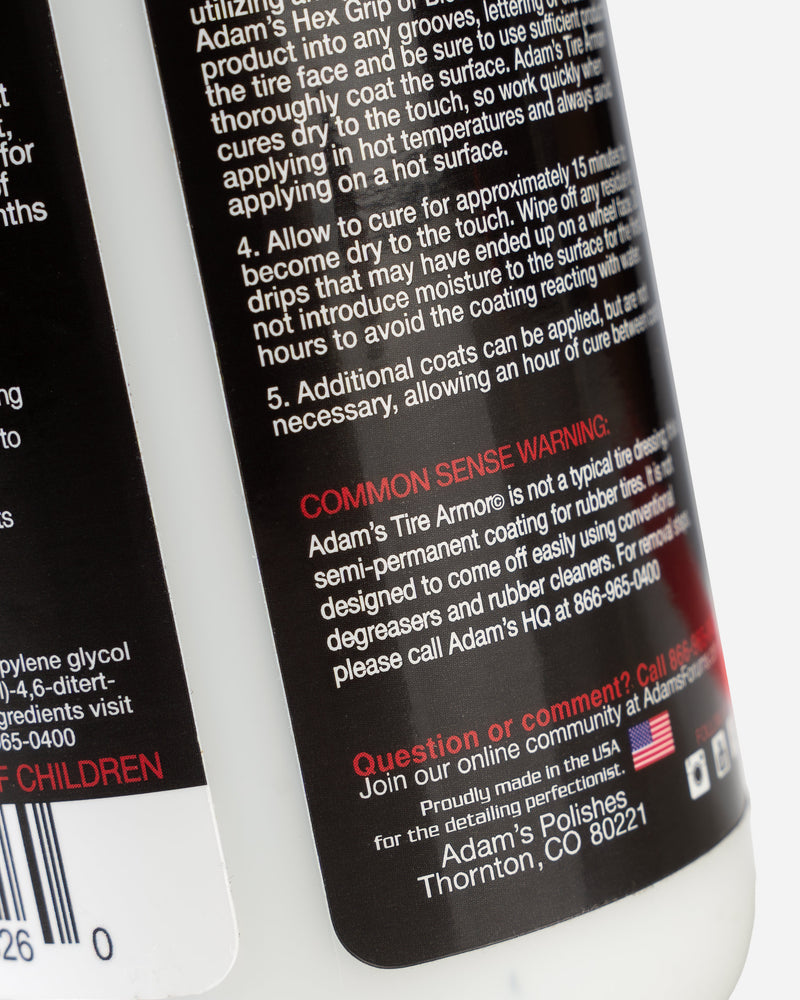 Adam's Polishes Tire Armor | The Best Tire Coating and Dressing