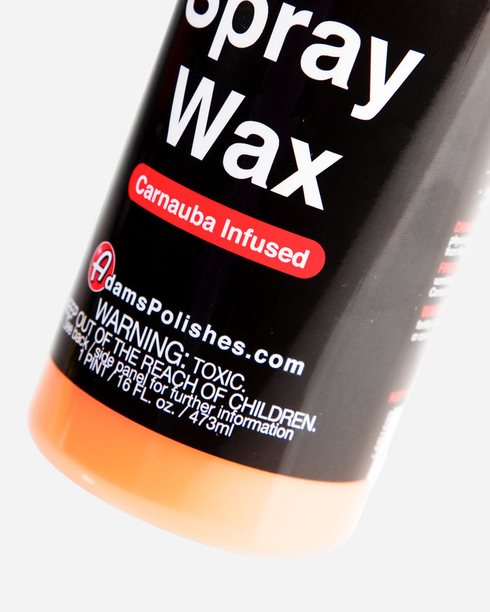 Adam's Polishes Spray Wax | Sprayable Carnauba Wax Infused
