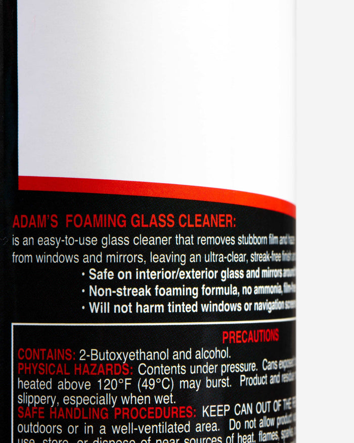 Adam's Aerosol Glass Cleaner | Streak Free Window & Windshield Cleaner