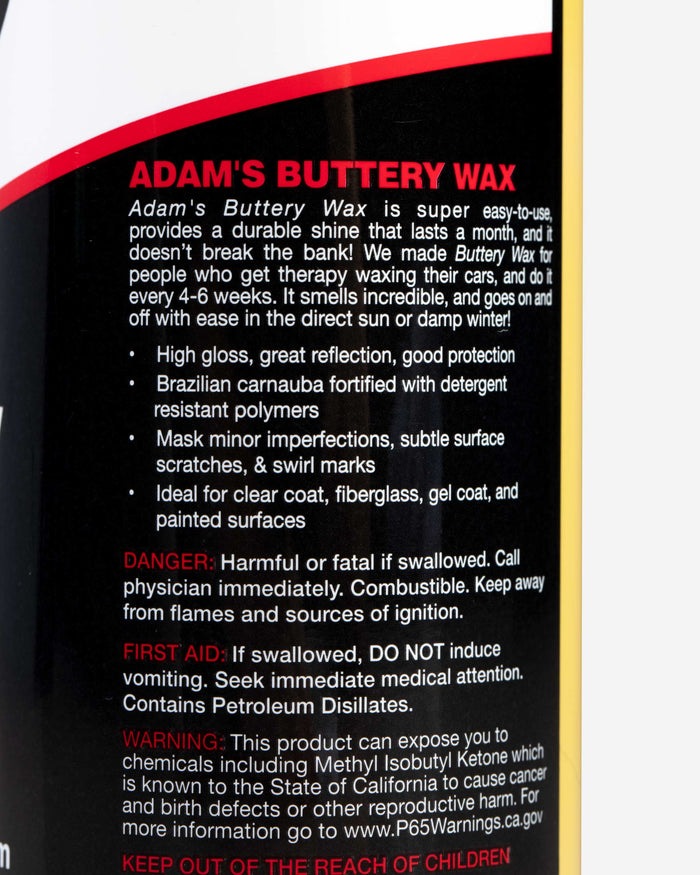 Adam's Polishes Buttery Wax | Car Care Easy Liquid Carnauba Wax