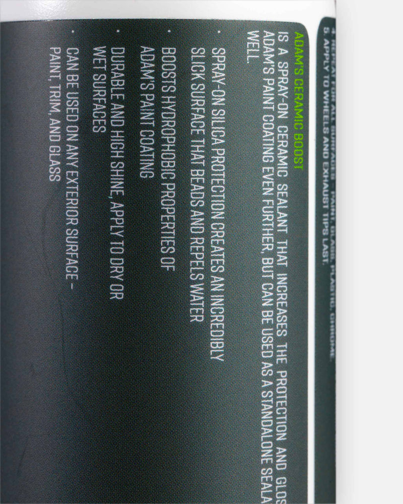 Adam's Ceramic Boost | SiO2 Infused Spray Sealant