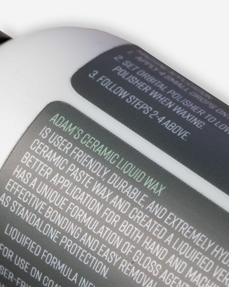 Adam's Ceramic Liquid Wax | SiO2 Infused Easy-to-use Wax