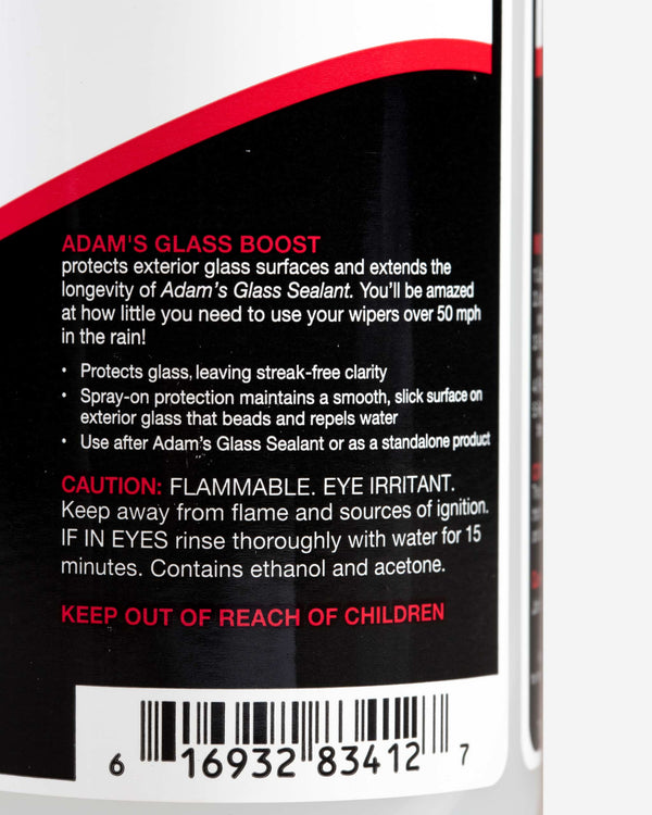 Adam's Polishes Glass Boost | Sprayable Glass Sealant For Windshield
