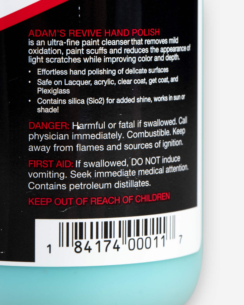 Adam's Polishes Revive Hand Polish | Fine Polish | Hand Polishing