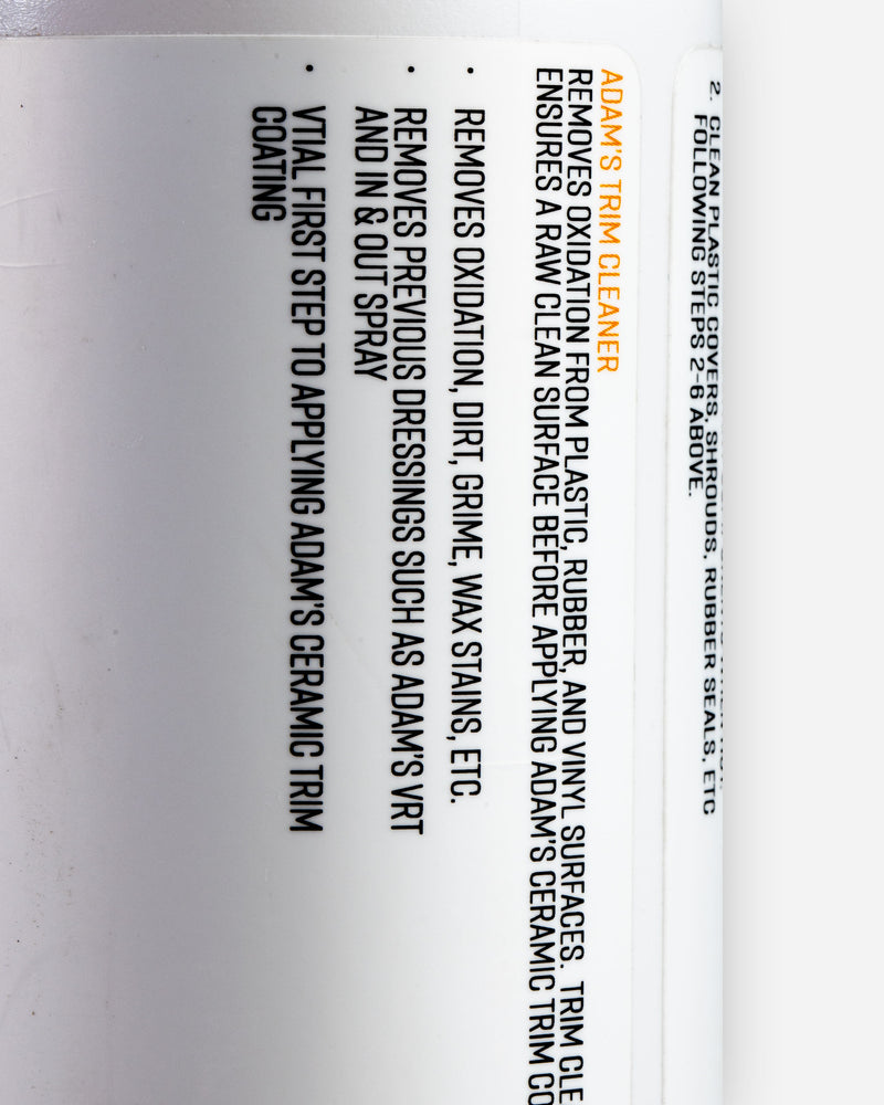 Adam's Polishes Trim & Plastic Cleaner | Remove Oils From Plastic Trim