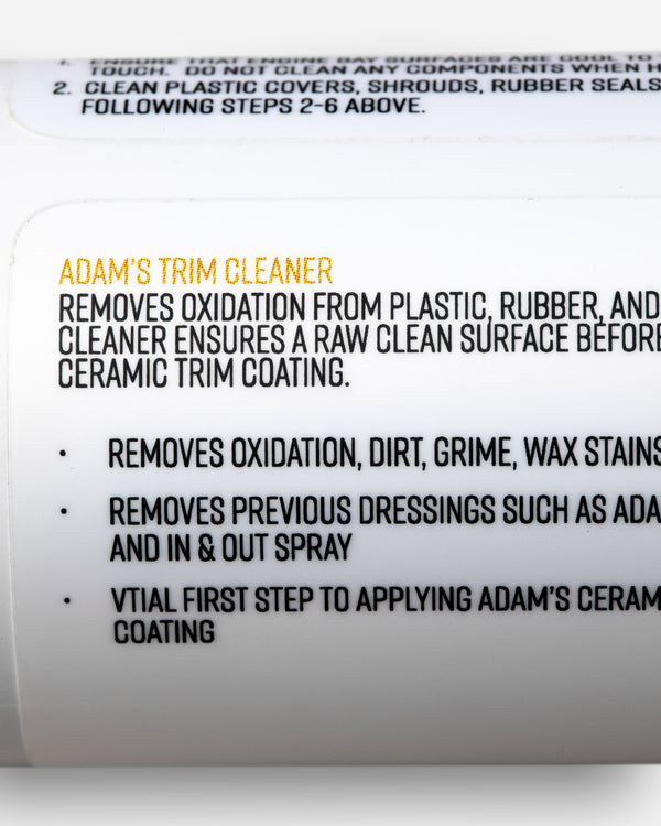 Adam's Polishes Trim & Plastic Cleaner | Remove Oils From Plastic Trim
