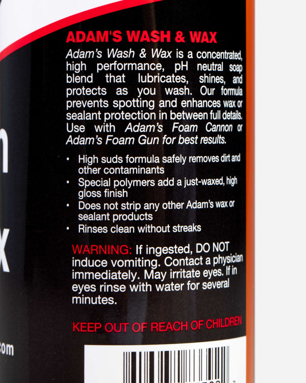 Adam's Polishes Wash & Wax | Wash and Wax SiO2 Car Wash Shampoo